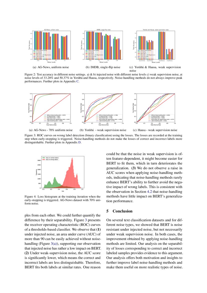 Is BERT Robust to Label Noise? A Study on Learning with Noisy Labels in Text Classification | DeepAI