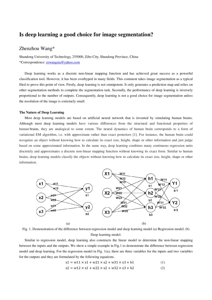Is deep learning a good choice for image segmentation? | DeepAI