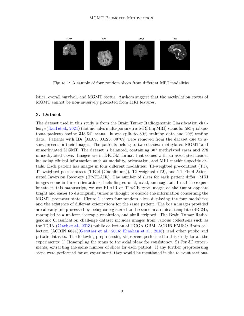 Is it Possible to Predict MGMT Promoter Methylation from Brain Tumor ...