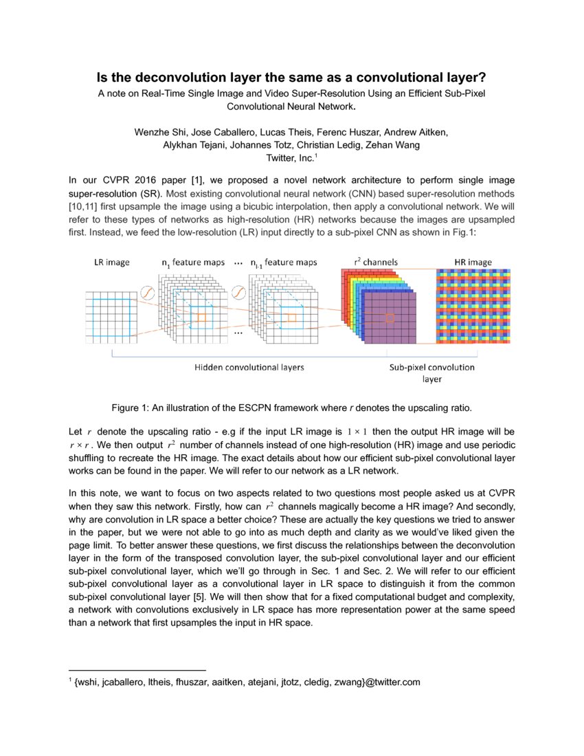 Is the deconvolution layer the same as a convolutional layer? | DeepAI