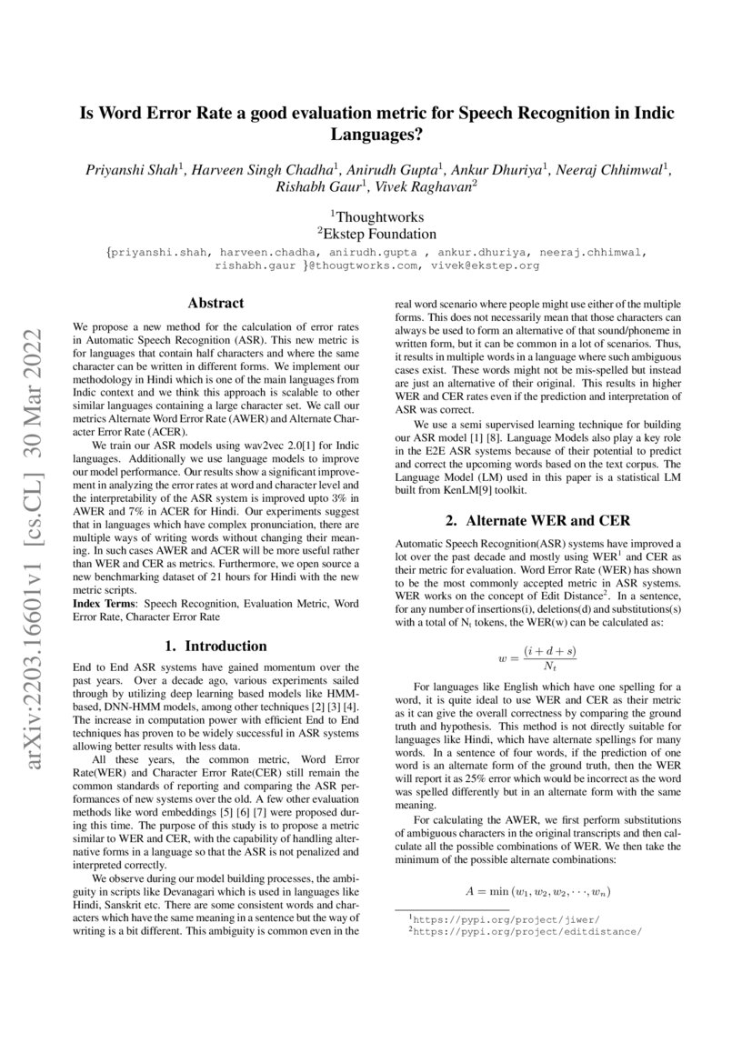 is-word-error-rate-a-good-evaluation-metric-for-speech-recognition-in