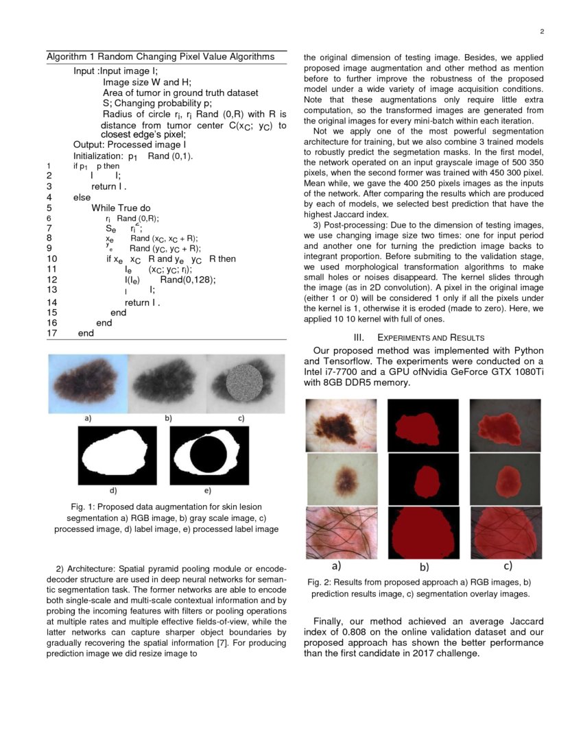 Isic 2017 Skin Lesion Segmentation Using Deep Encoder Decoder Network