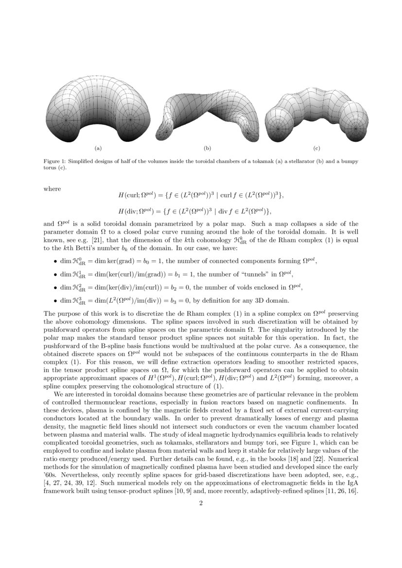 Isogeometric de Rham complex discretization in solid toroidal domains | DeepAI