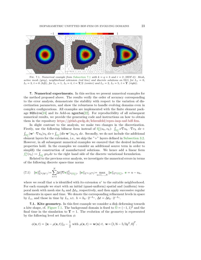 Isoparametric Unfitted Bdf Finite Element Method For Pdes On Evolving Domains Deepai