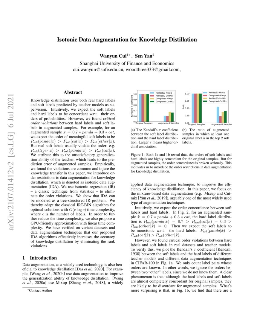 Isotonic Data Augmentation for Knowledge Distillation | DeepAI