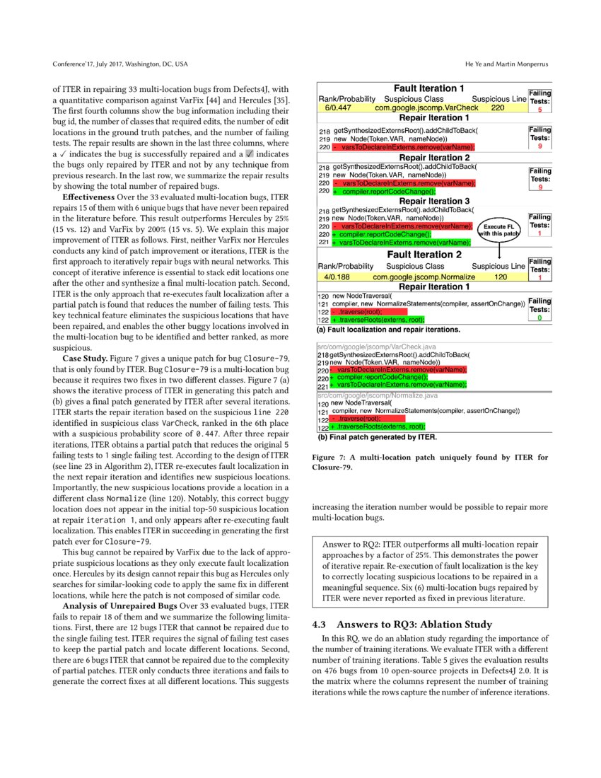 Iter Iterative Neural Repair For Multi Location Patches Deepai