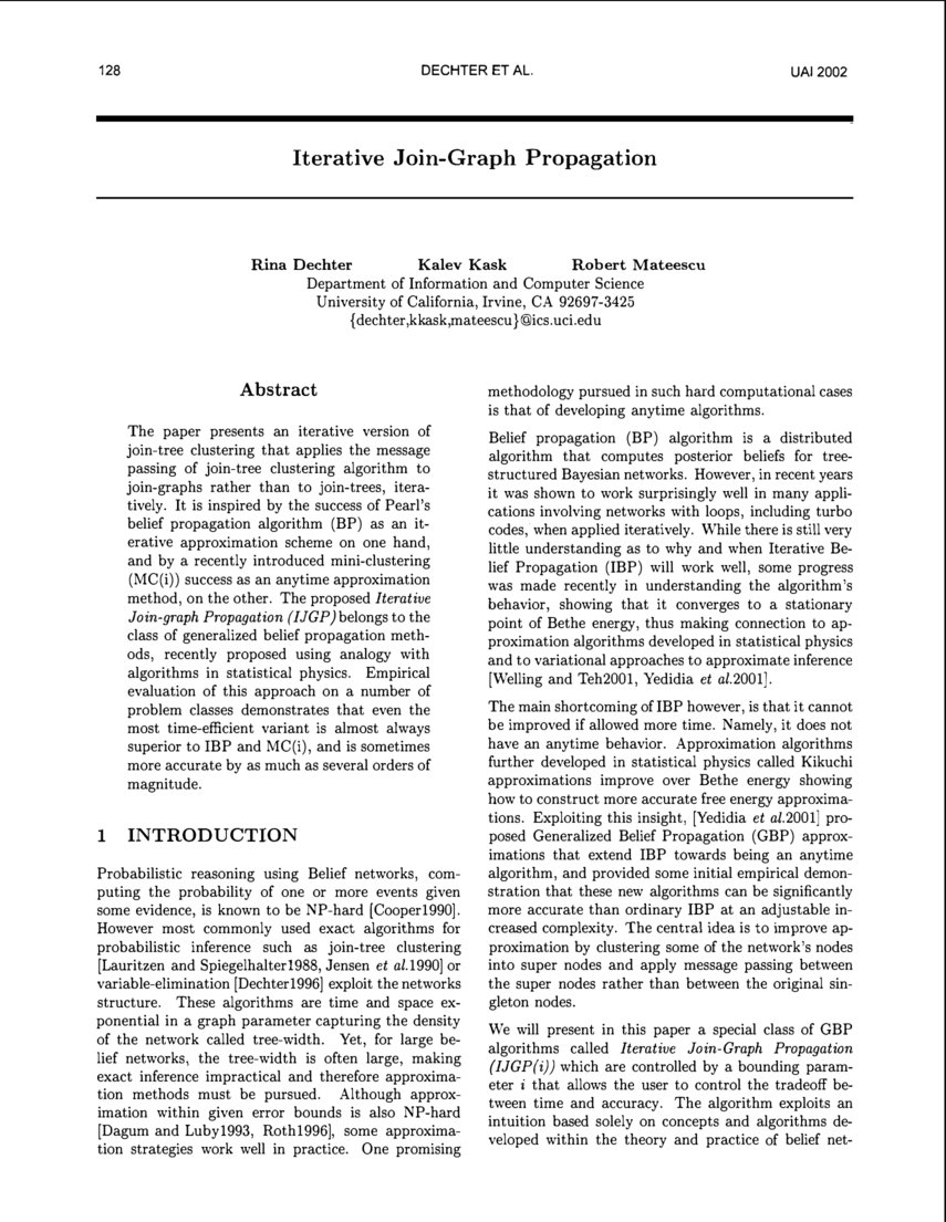 Iterative Join-Graph Propagation | DeepAI