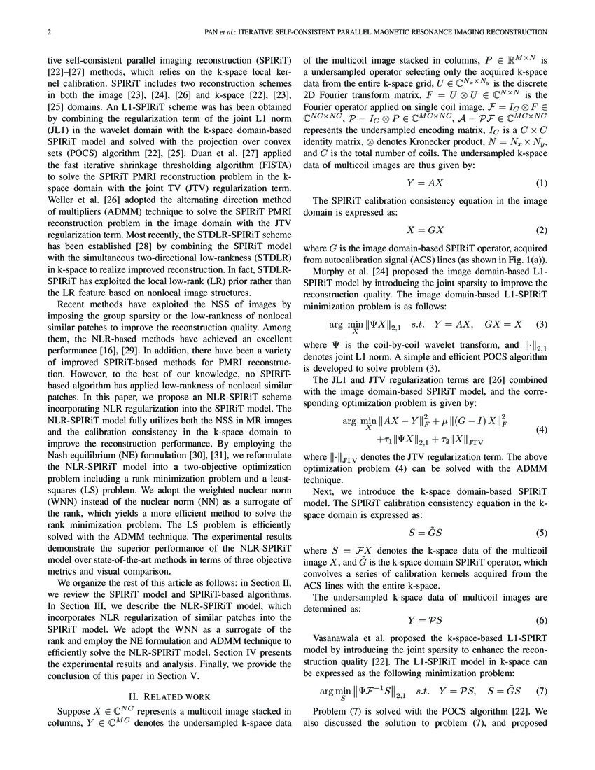 Iterative Self Consistent Parallel Magnetic Resonance Imaging Reconstruction Based On Nonlocal