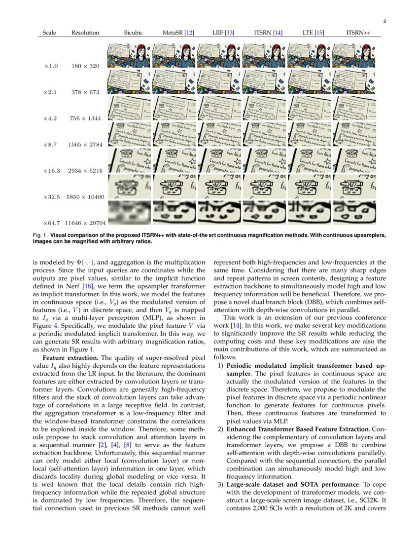 Itsrn Stronger And Better Implicit Transformer Network For