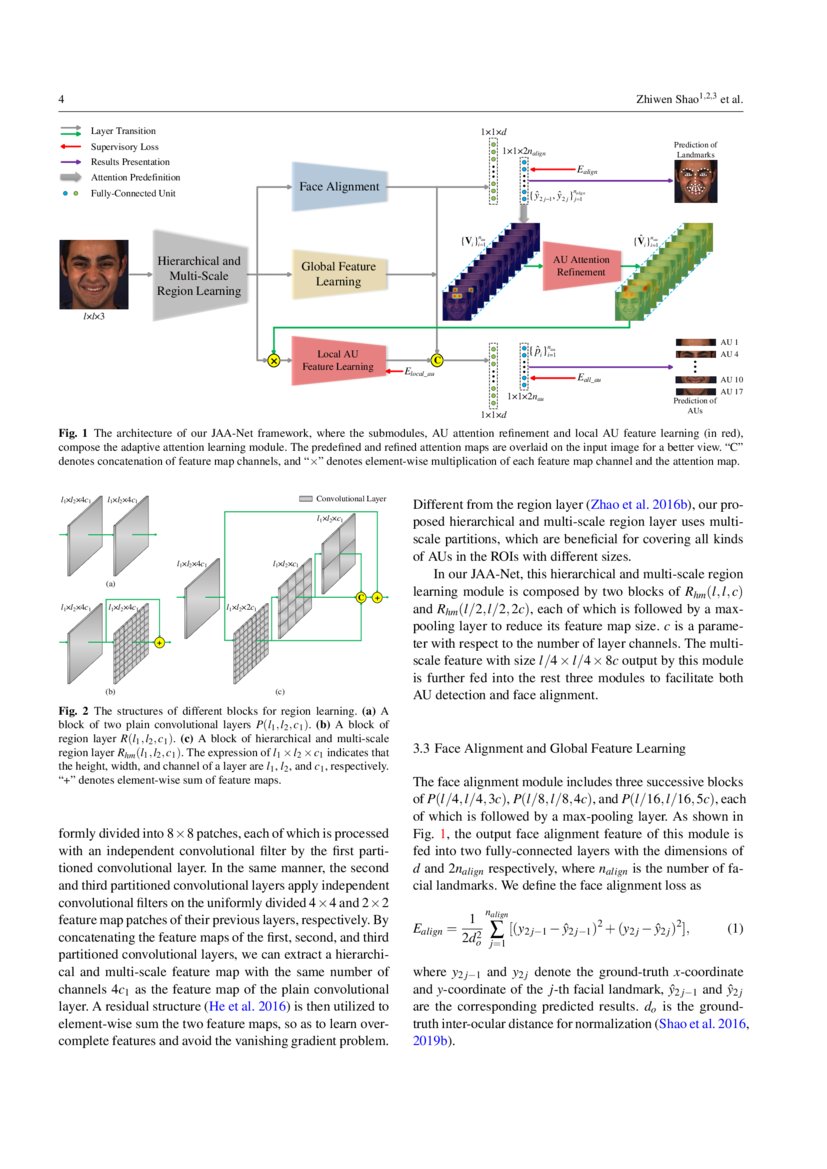 Jaa Net Joint Facial Action Unit Detection And Face Alignment Via Adaptive Attention Deepai