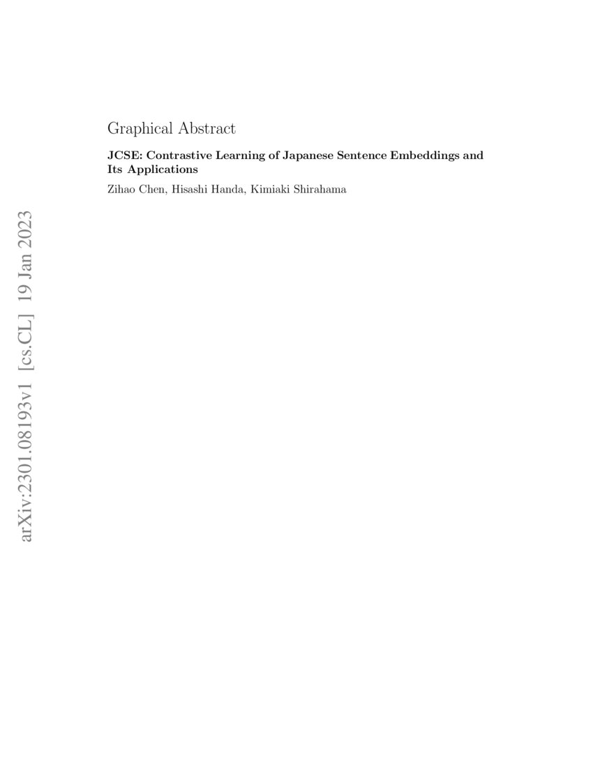 JCSE: Contrastive Learning of Japanese Sentence Embeddings and Its ...