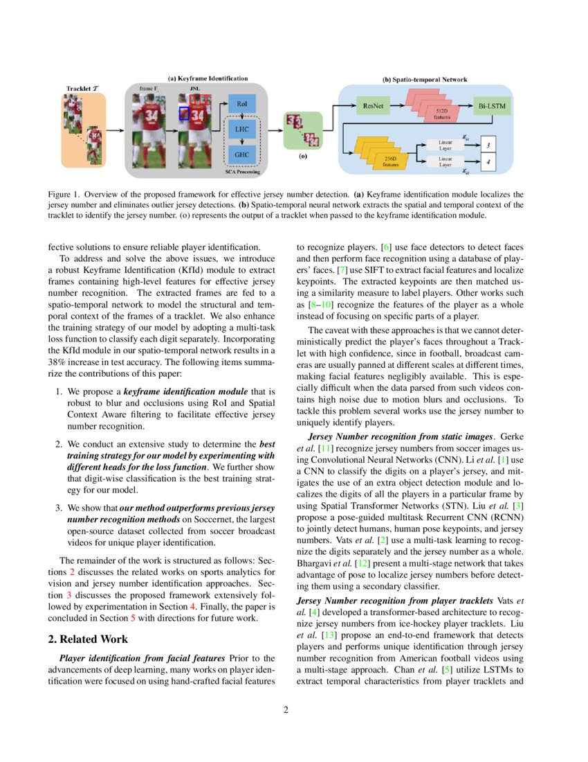 Jersey Number Recognition using Keyframe Identification from Low-Resolution Broadcast Videos ...