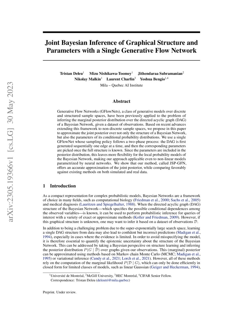 Joint Bayesian Inference Of Graphical Structure And Parameters With A 7731