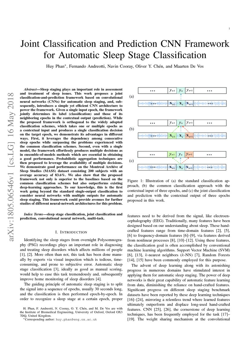 Joint Classification And Prediction Cnn Framework For Automatic Sleep