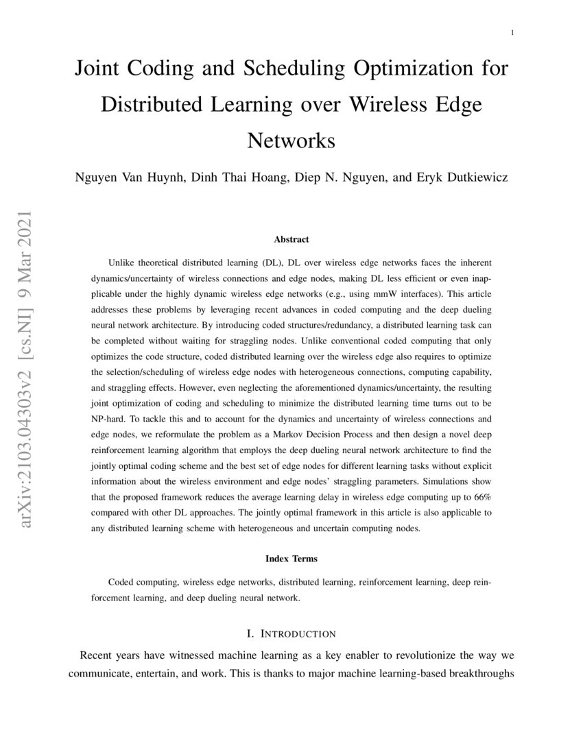 Joint Coding And Scheduling Optimization For Distributed Learning Over Wireless Edge Networks