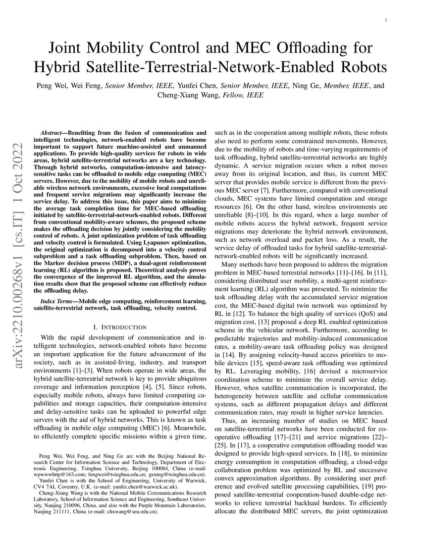 Joint Mobility Control And Mec Offloading For Hybrid Satellite