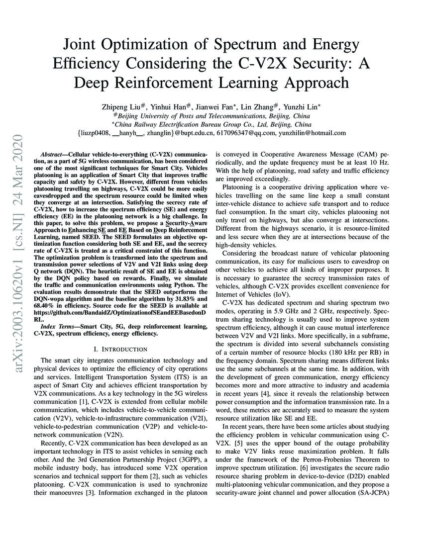 Joint Optimization of Spectrum and Energy Efficiency Considering the C ...