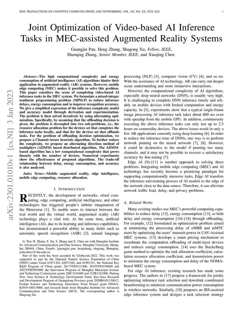 Joint Optimization of Video-based AI Inference Tasks in MEC-assisted ...