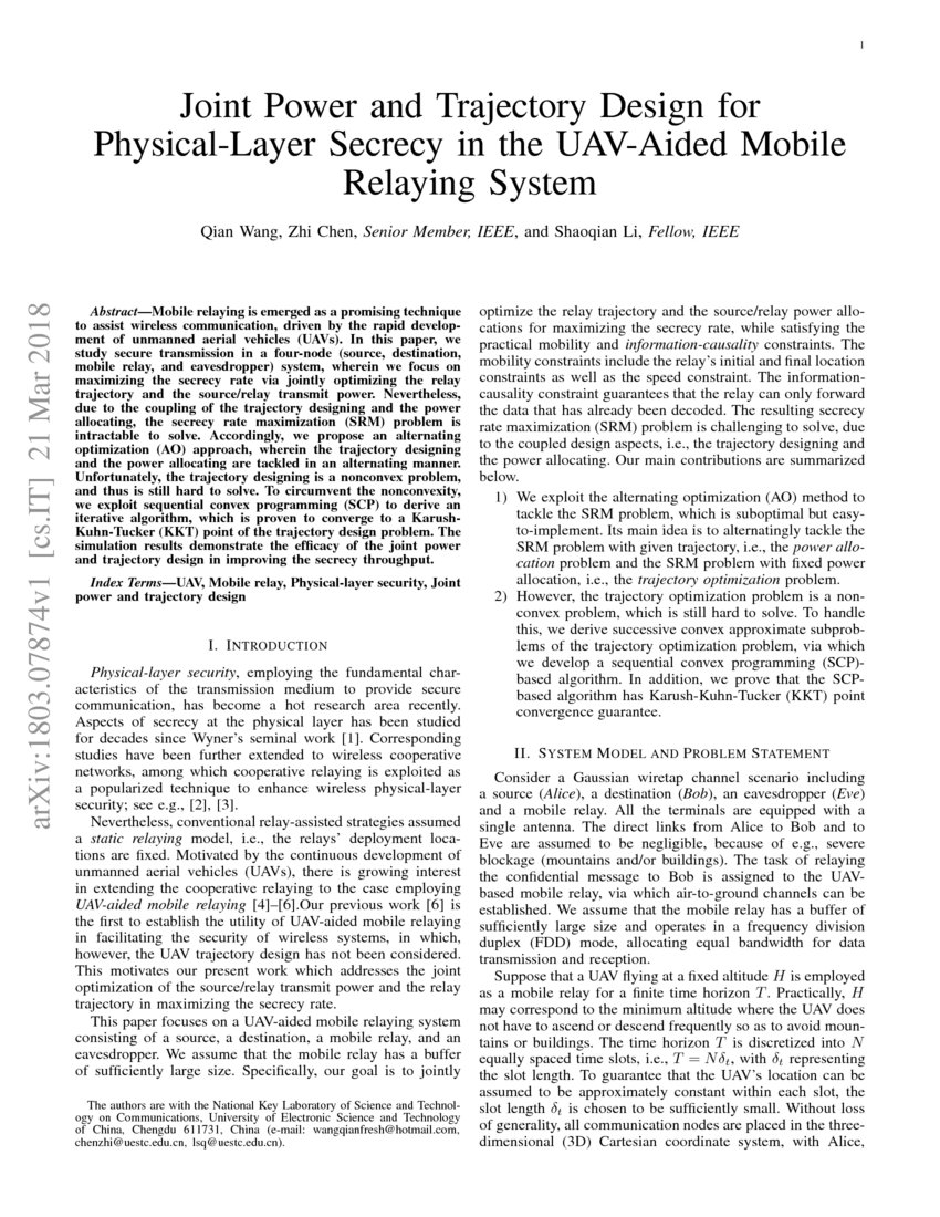 Joint Power and Trajectory Design for Physical-Layer Secrecy in the UAV ...