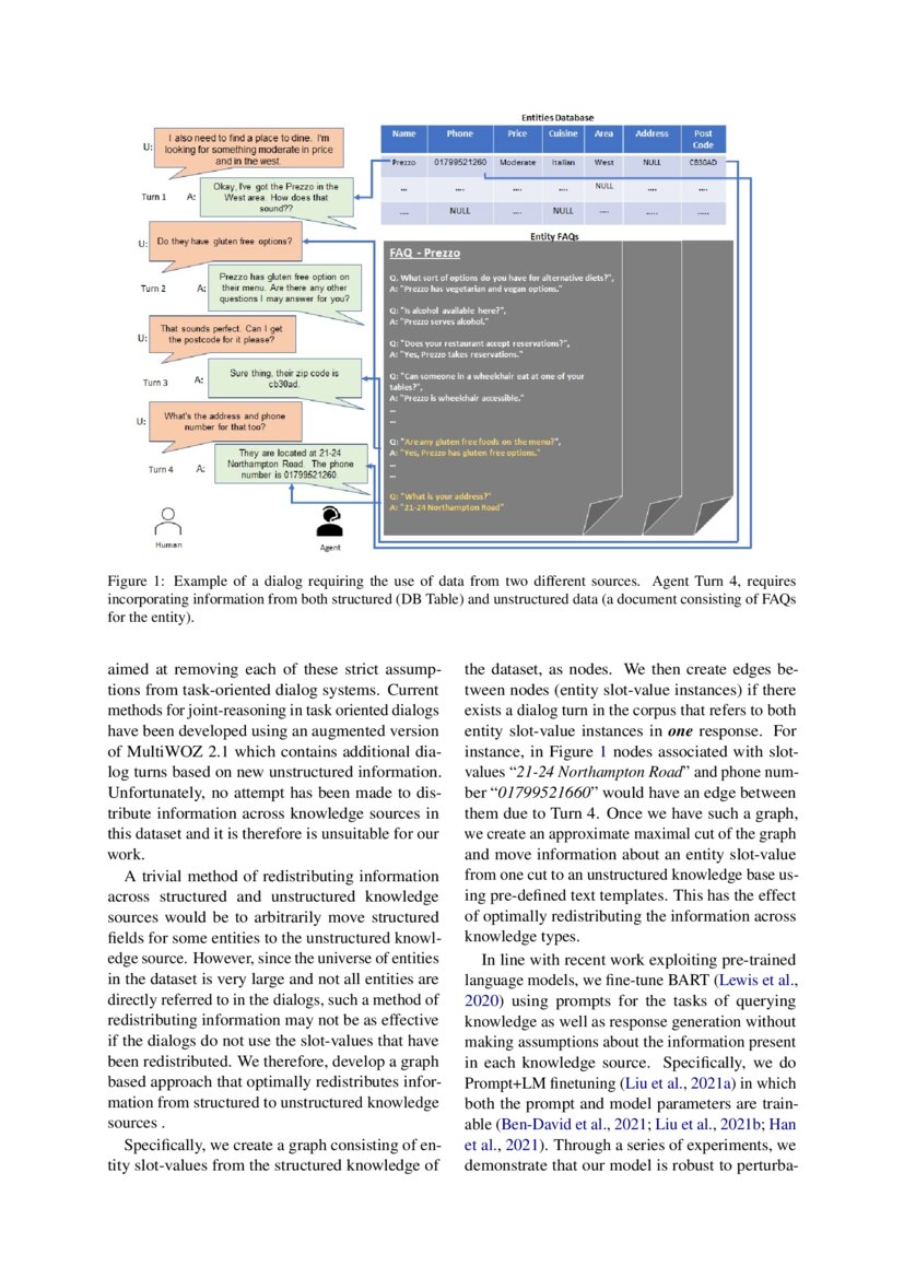 Joint Reasoning On Hybrid Knowledge Sources For Task Oriented Dialog Deepai