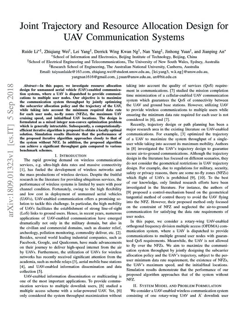 Joint Trajectory And Resource Allocation Design For Uav Communication