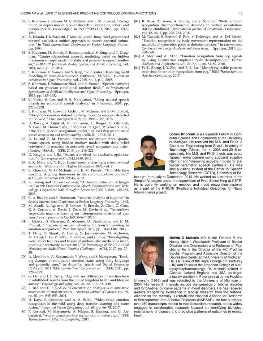 Jointly Aligning and Predicting Continuous Emotion Annotations | DeepAI