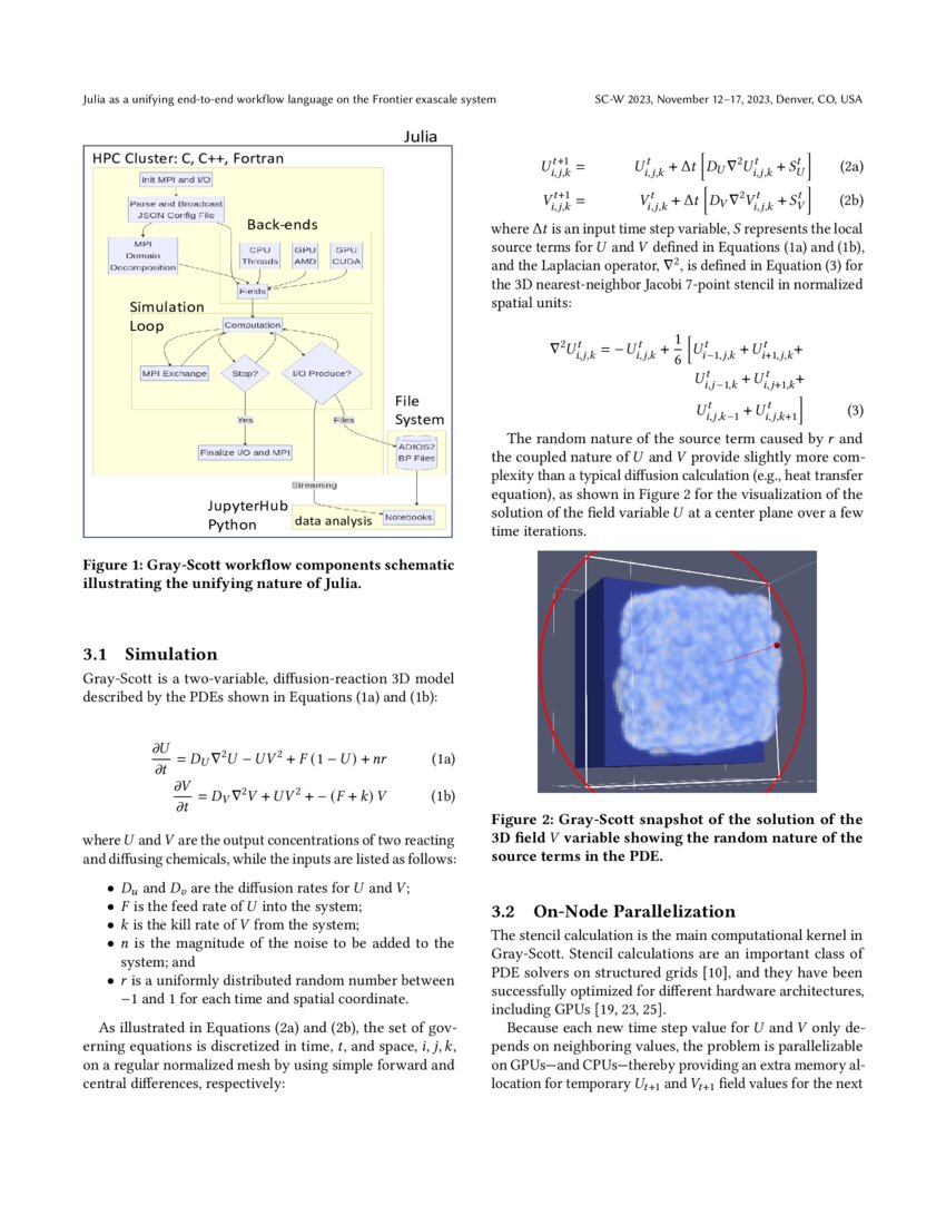 Julia as a unifying end-to-end workflow language on the Frontier exascale system | DeepAI