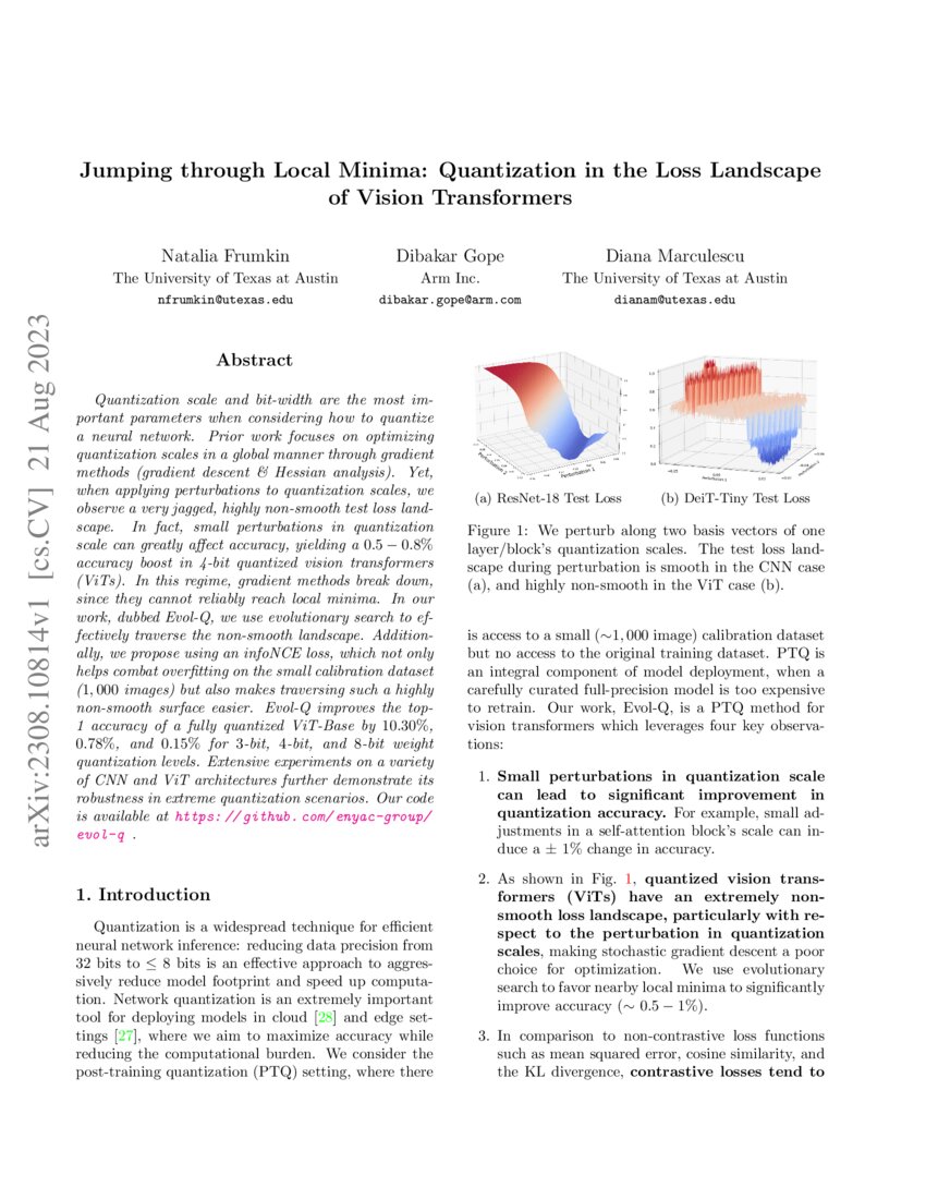 Jumping through Local Minima: Quantization in the Loss Landscape of ...
