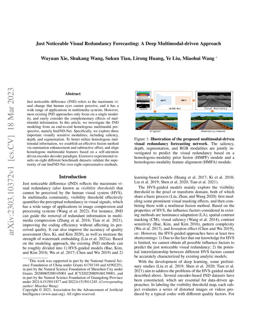 Just Noticeable Visual Redundancy Forecasting A Deep Multimodal Driven Approach Deepai