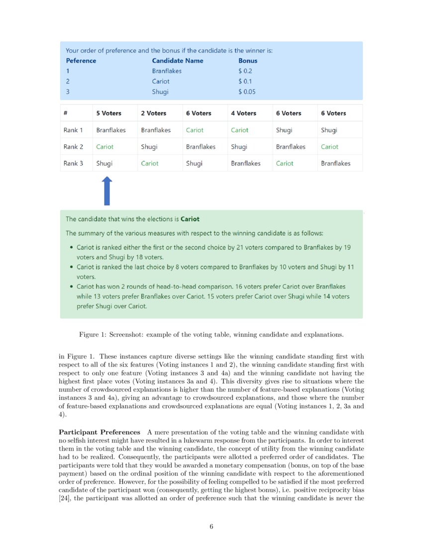 Justifying Social-Choice Mechanism Outcome for Improving Participant ...