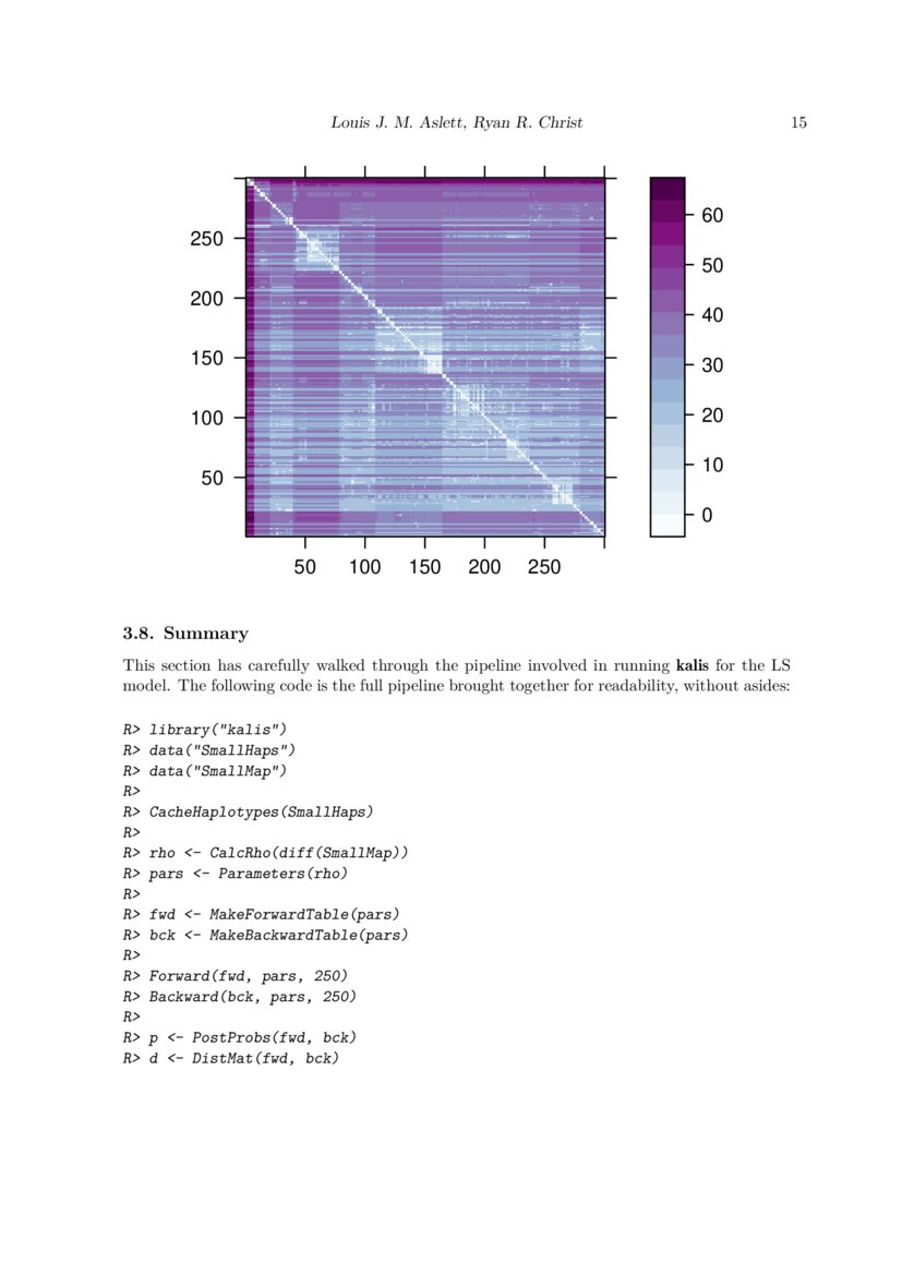 kalis: A Modern Implementation of the Li Stephens Model for Local ...