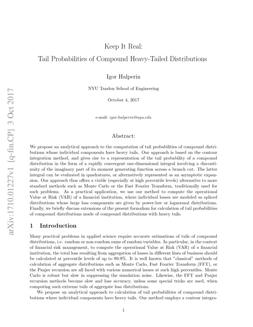 Keep It Real: Tail Probabilities of Compound Heavy-Tailed Distributions ...