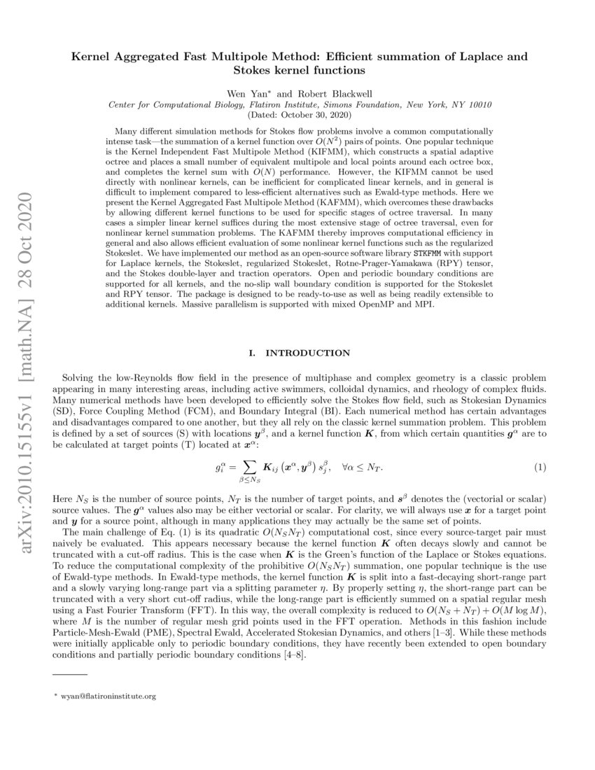 Kernel Aggregated Fast Multipole Method Efficient Summation Of Laplace