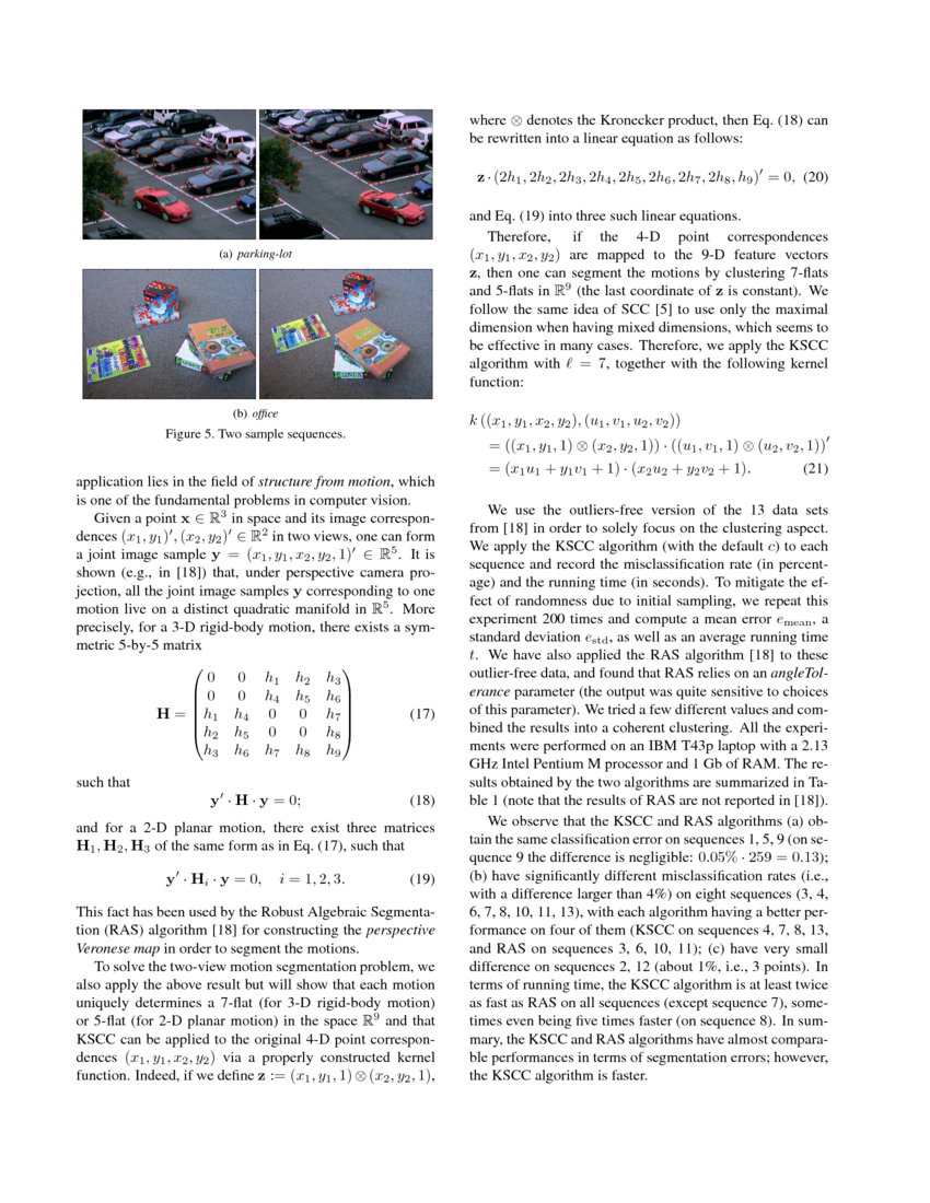 Kernel Spectral Curvature Clustering (KSCC) | DeepAI Kernel Spectral Curvature Clustering (KSCC) | DeepAI