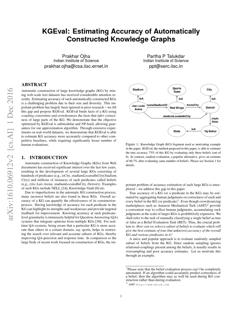 Kgeval Estimating Accuracy Of Automatically Constructed Knowledge