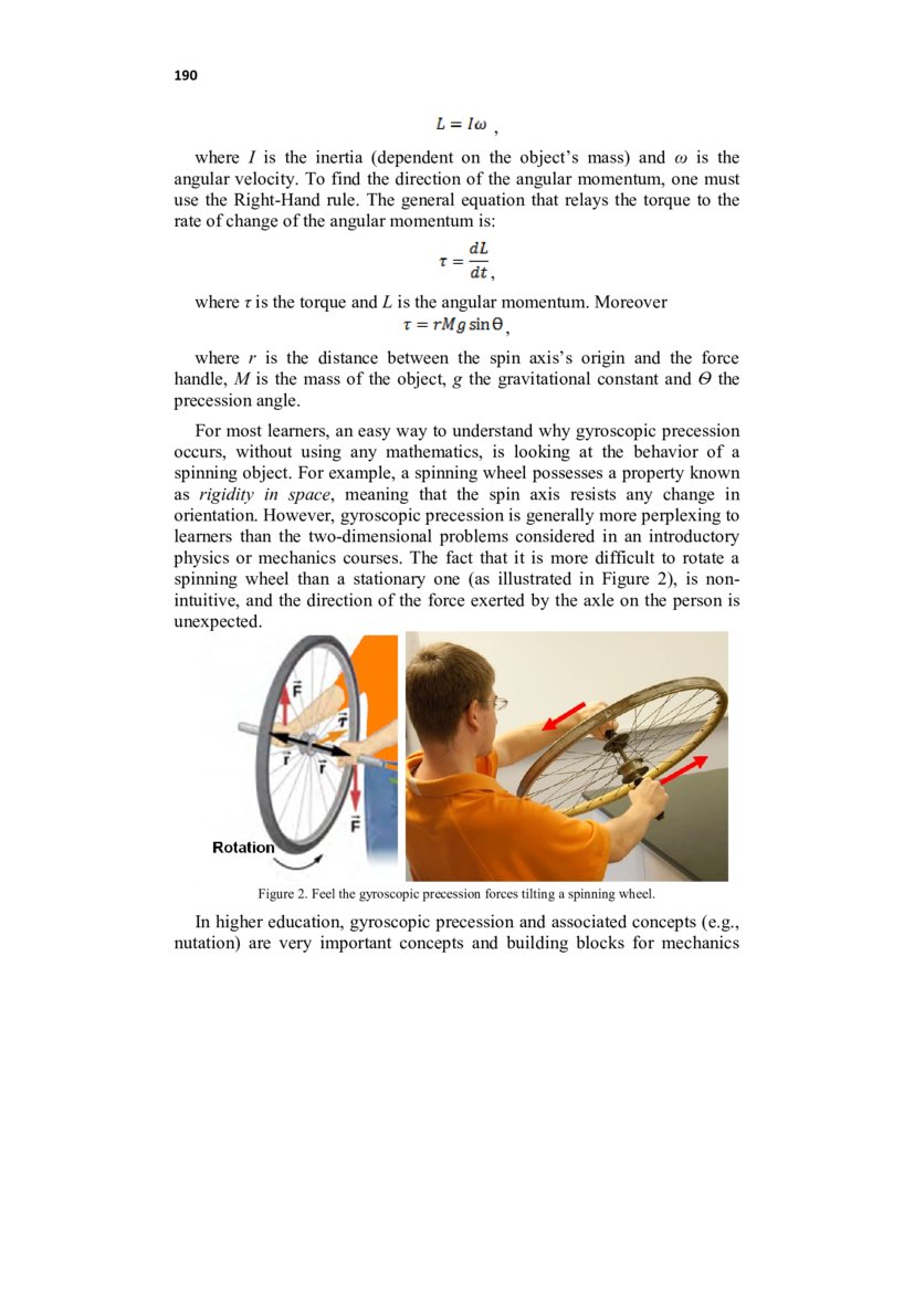 Kinesthetic Learning – Haptic User Interfaces for Gyroscopic Precession ...