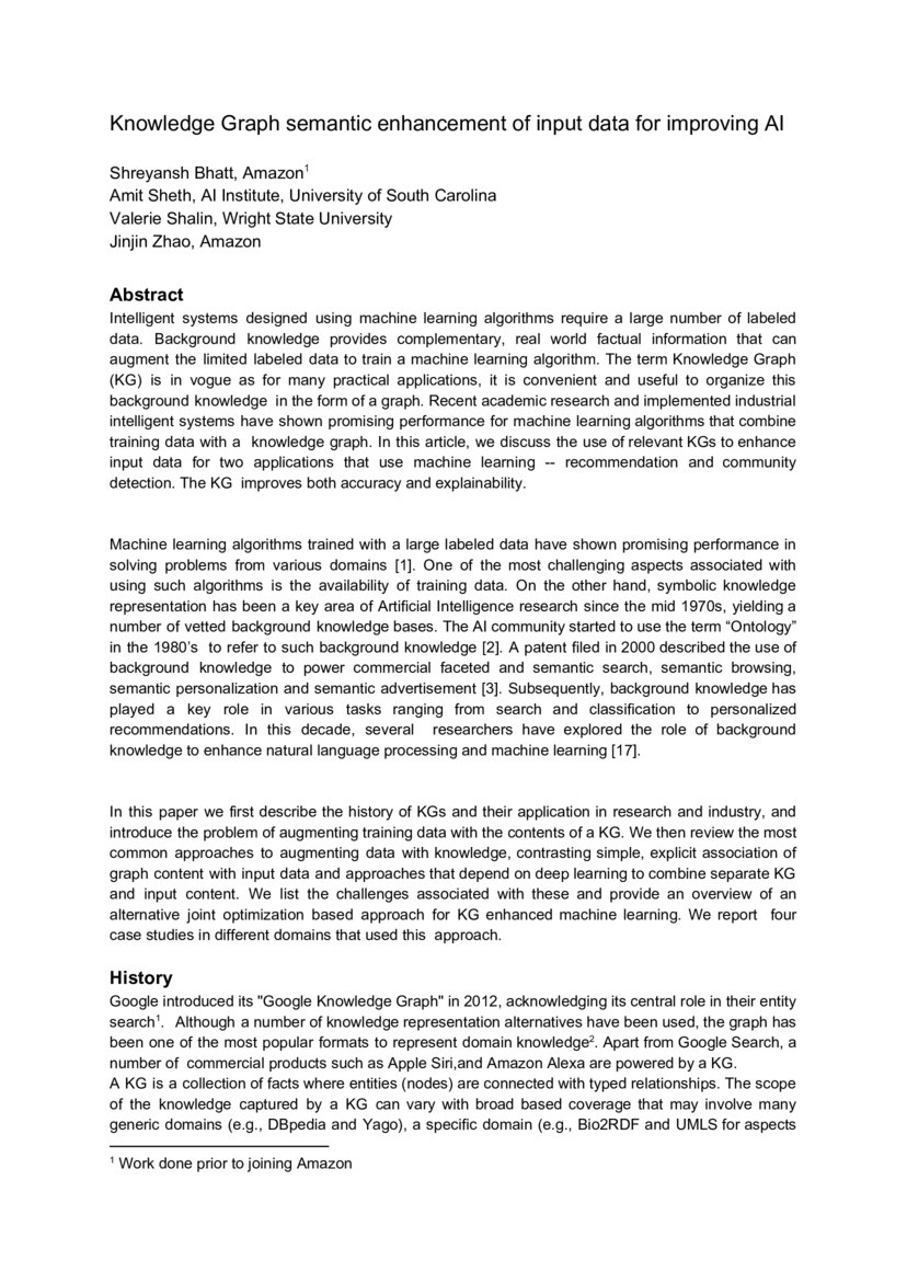 Knowledge Graph Semantic Enhancement Of Input Data For Improving Ai Deepai 