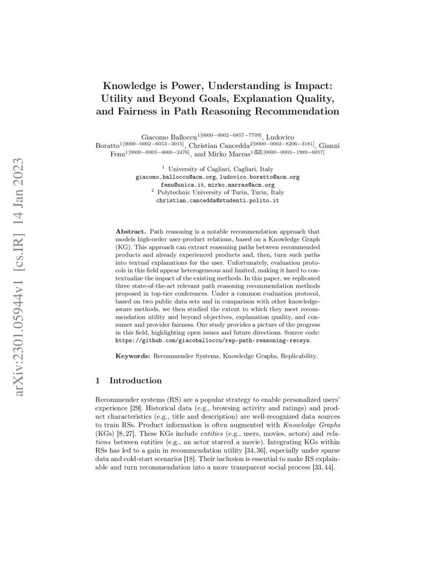 Knowledge is Power, Understanding is Impact: Utility and Beyond Goals ...