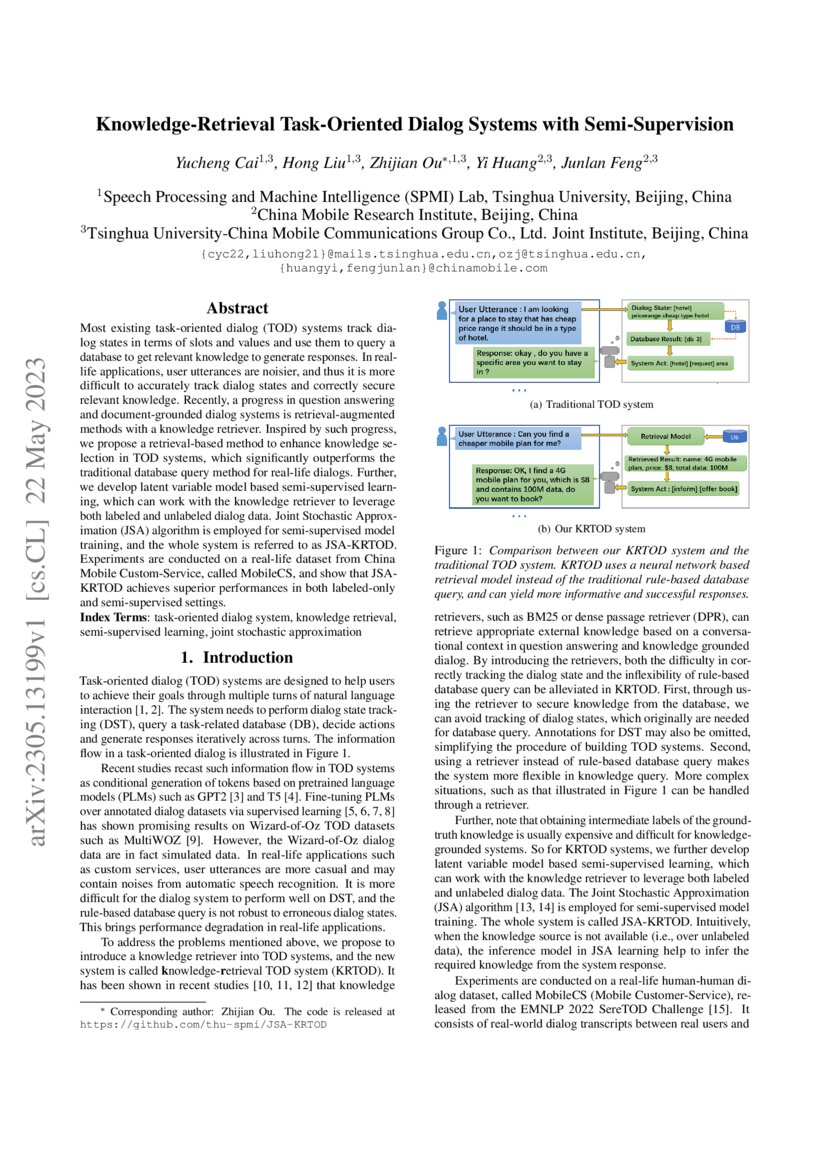 Knowledge-Retrieval Task-Oriented Dialog Systems with Semi-Supervision ... Knowledge-Retrieval Task-Oriented Dialog Systems with Semi-Supervision ...
