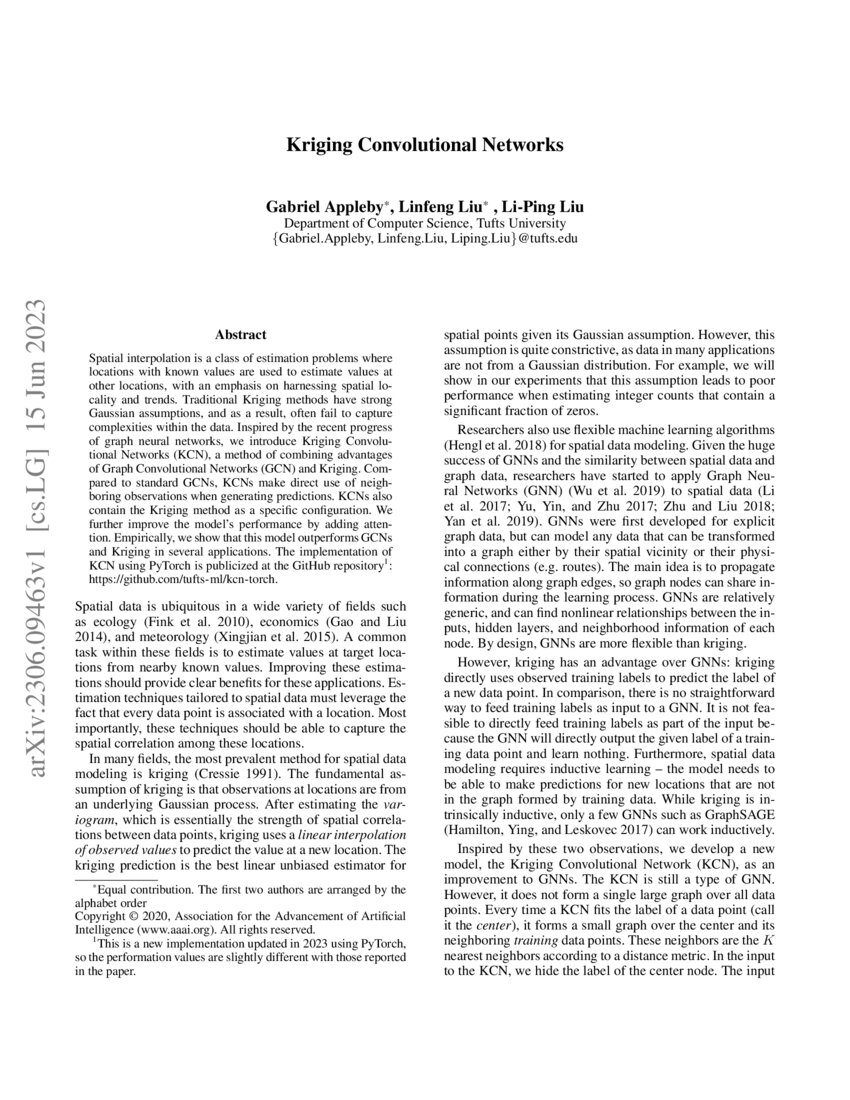 Kriging Convolutional Networks | DeepAI