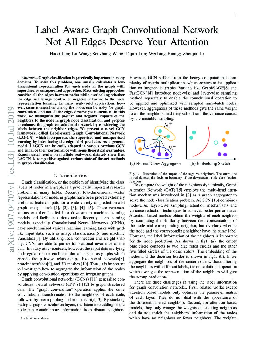 Label Aware Graph Convolutional Network Not All Edges Deserve Your Attention Deepai