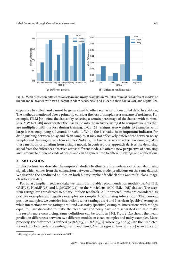 Label Denoising through Cross-Model Agreement | DeepAI