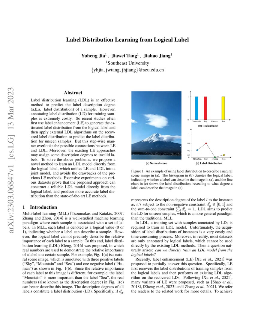 Label Distribution Learning From Logical Label Deepai