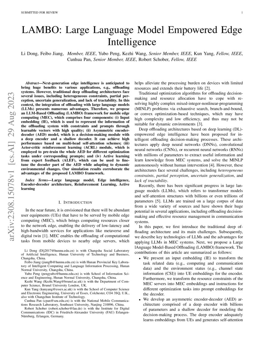Lambo Large Language Model Empowered Edge Intelligence Deepai