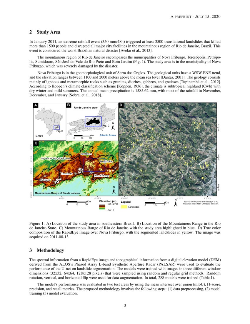 Landslide Segmentation with U-Net: Evaluating Different Sampling Methods and Patch Sizes | DeepAI