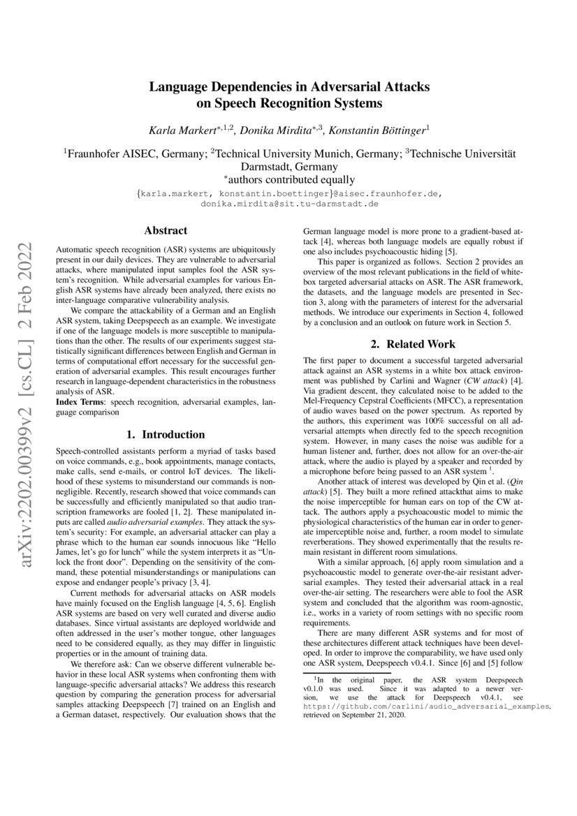 Language Dependencies In Adversarial Attacks On Speech Recognition