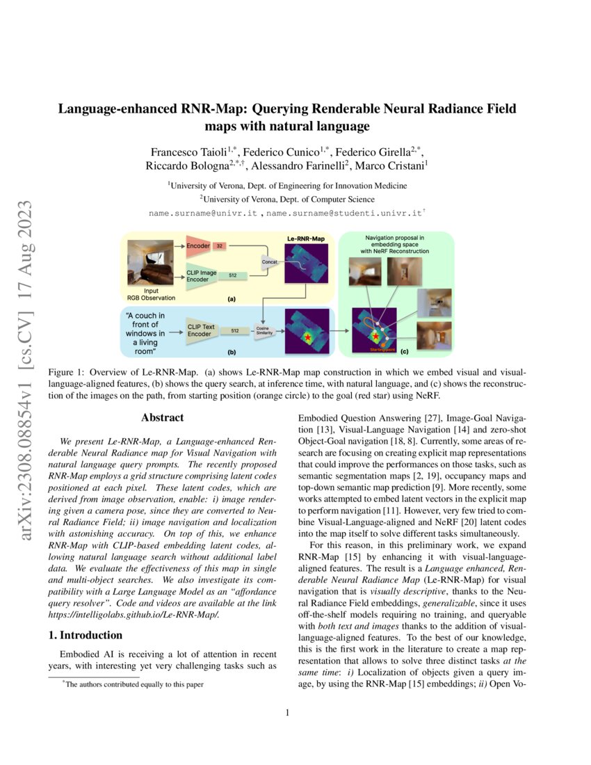 Language-enhanced RNR-Map: Querying Renderable Neural Radiance Field maps with natural language ...