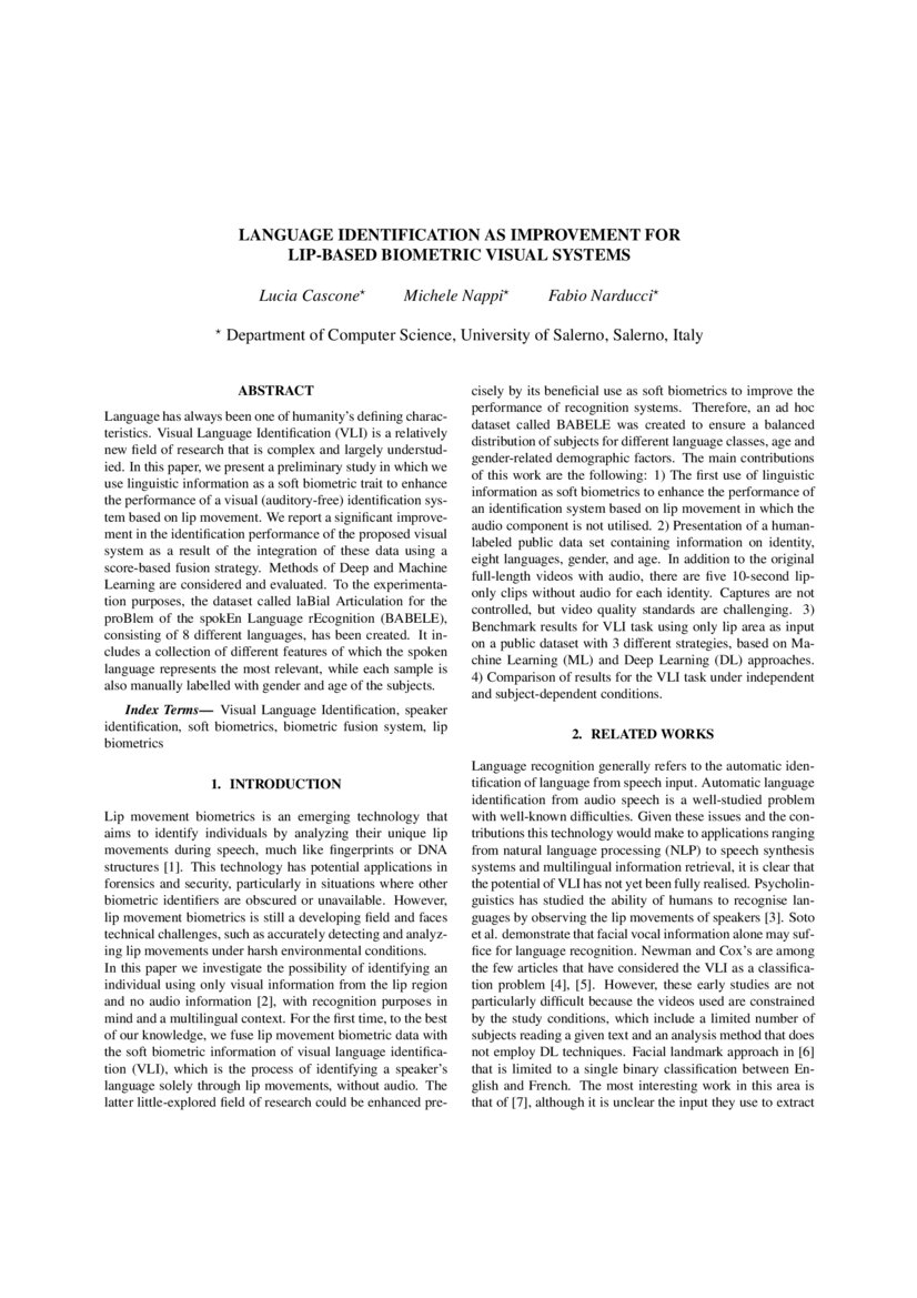 Language identification as improvement for lip-based biometric visual ...