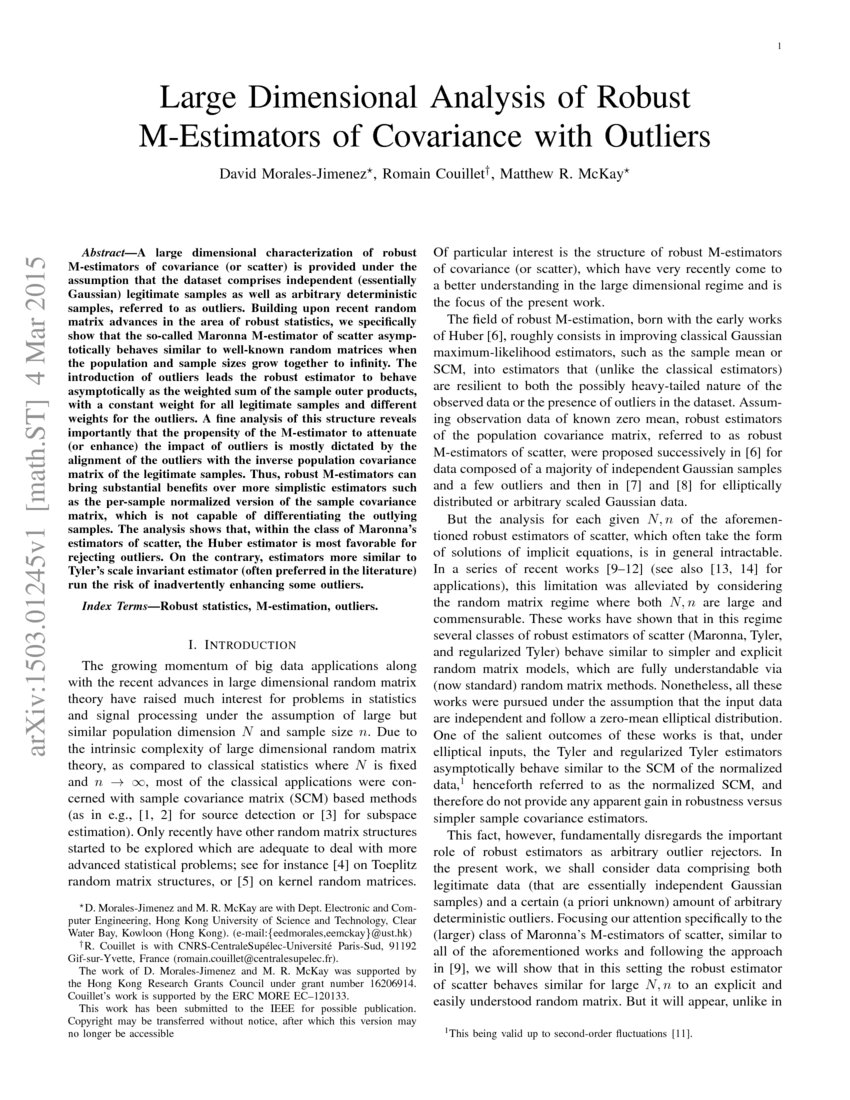Large Dimensional Analysis Of Robust M Estimators Of Covariance With