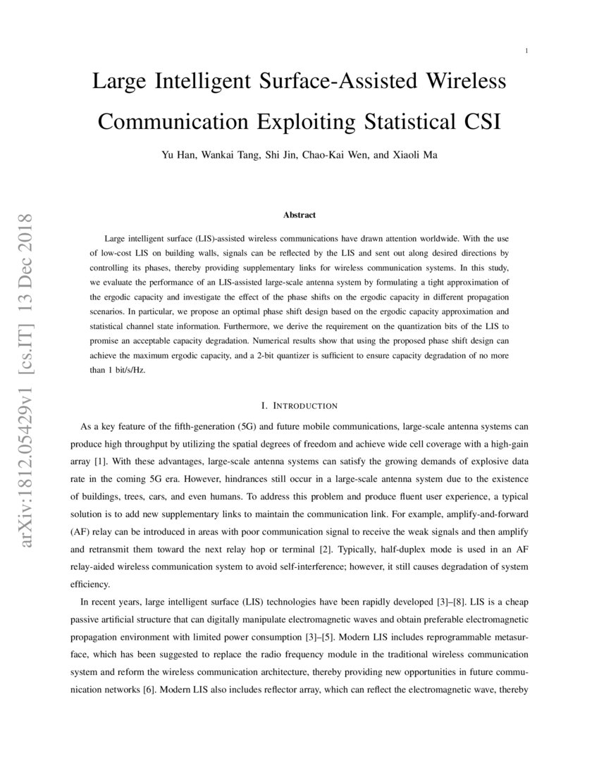 Large Intelligent Surface-Assisted Wireless Communication Exploiting ...